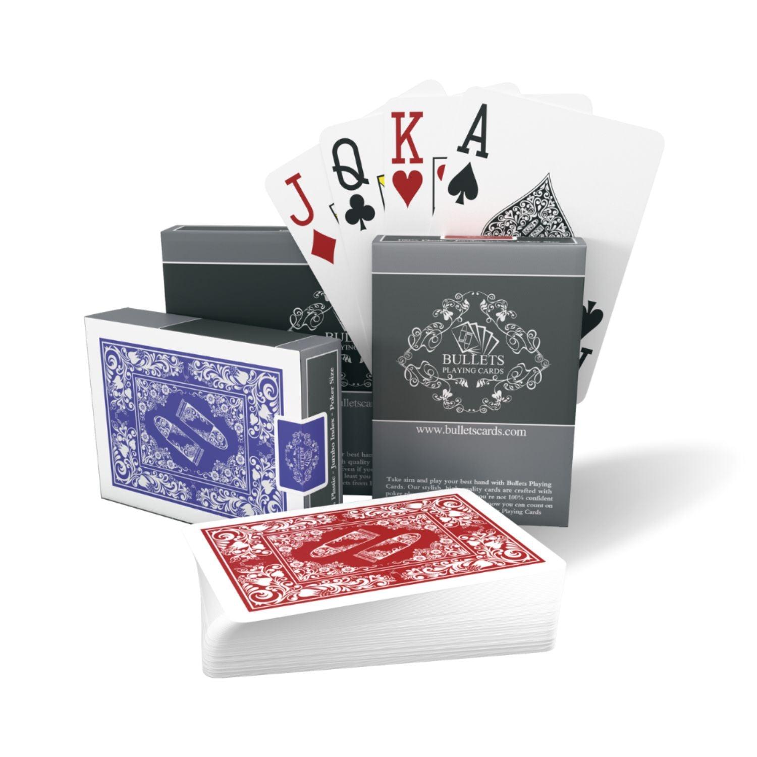 Plastic Poker Cards – Double Deck with Jumbo Index | Bullets Cards ...