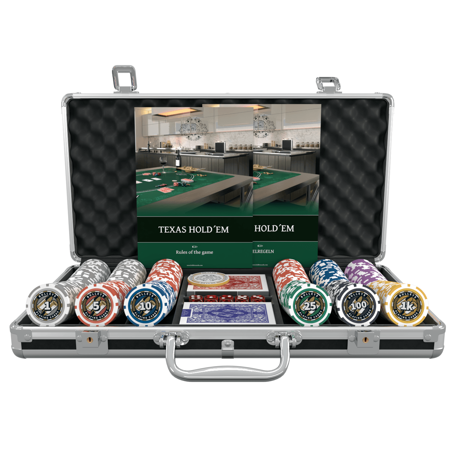 Poker Sets – Complete Chip & Card Sets in Cases | Bullets Cards ...